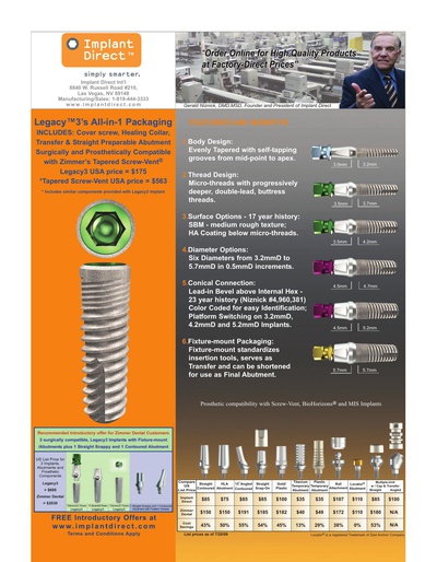 Implant Direct Legacy 3 Dental Implant | SpotImplant