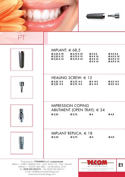 Tecom Implantology PT Dental Implant | SpotImplant