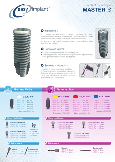 Easy System Implant Master-S Dental Implant | SpotImplant