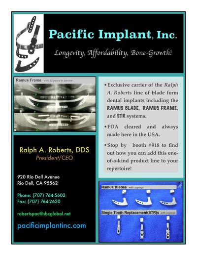 Pacific Implant Ramus Blades Dental Implant | SpotImplant