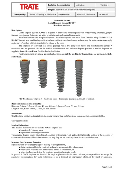 Trate AG Dental Implants | SpotImplant