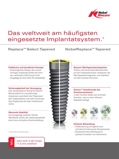 Nobel Biocare Replace Select Tapered Dental Implant | SpotImplant