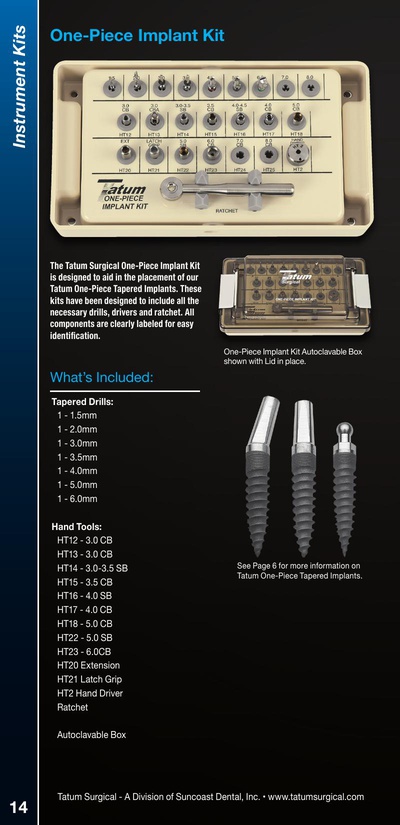 Tatum Surgical Tapered Root Form One-piece Dental Implant | SpotImplant