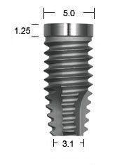 Biomet 3i Parallel Walled Certain (regular) Dental Implant | SpotImplant