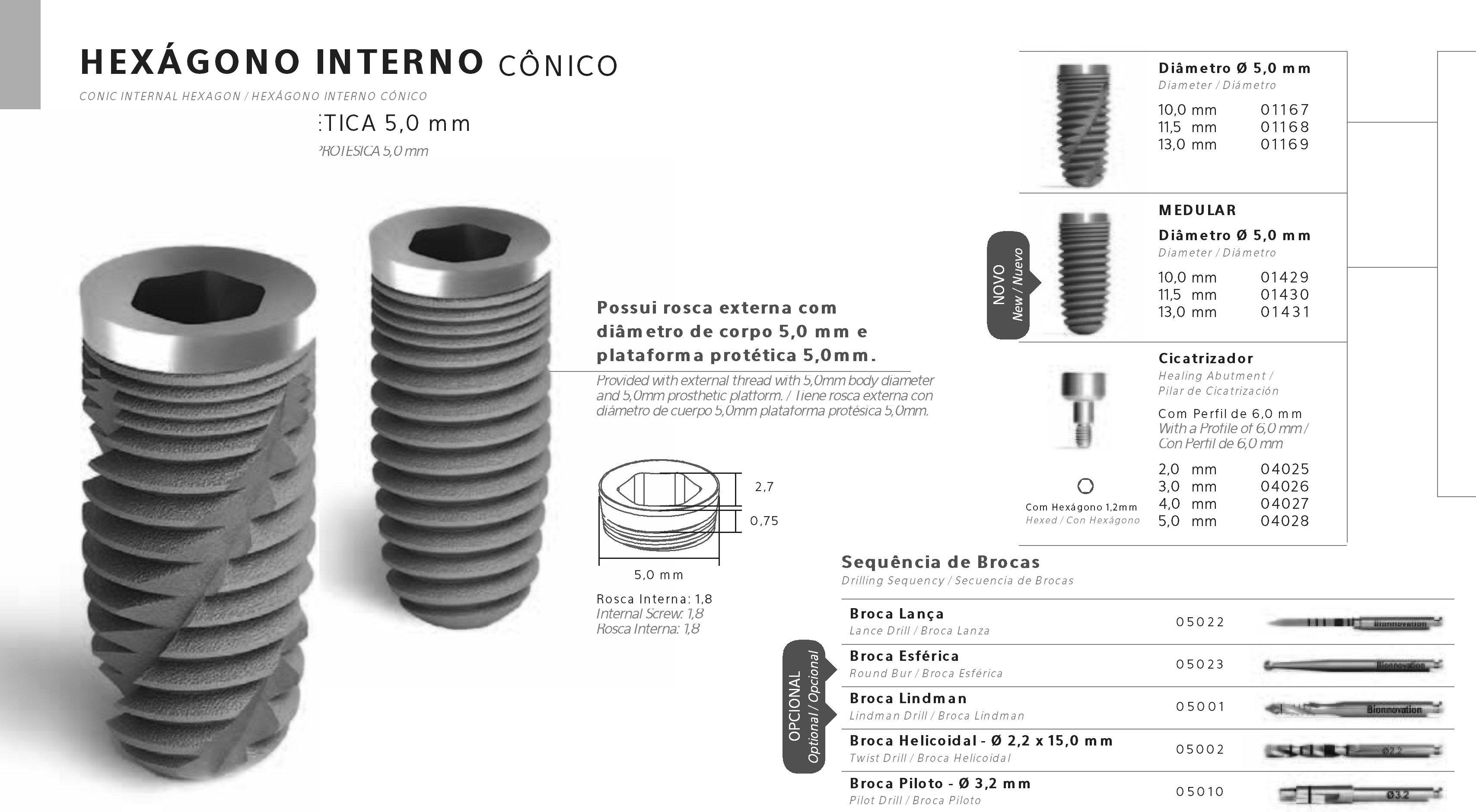 Bionnovation Hexagono Interno HI Conico Implante dental | SpotImplant