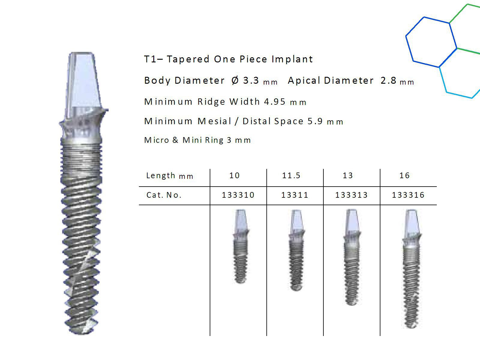 Dentalis Bio Solution T3 One Piece Dental Implant | SpotImplant