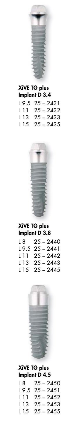 Dentsply Sirona XiVE TG Plus (Friadent) Implant dentaire | SpotImplant