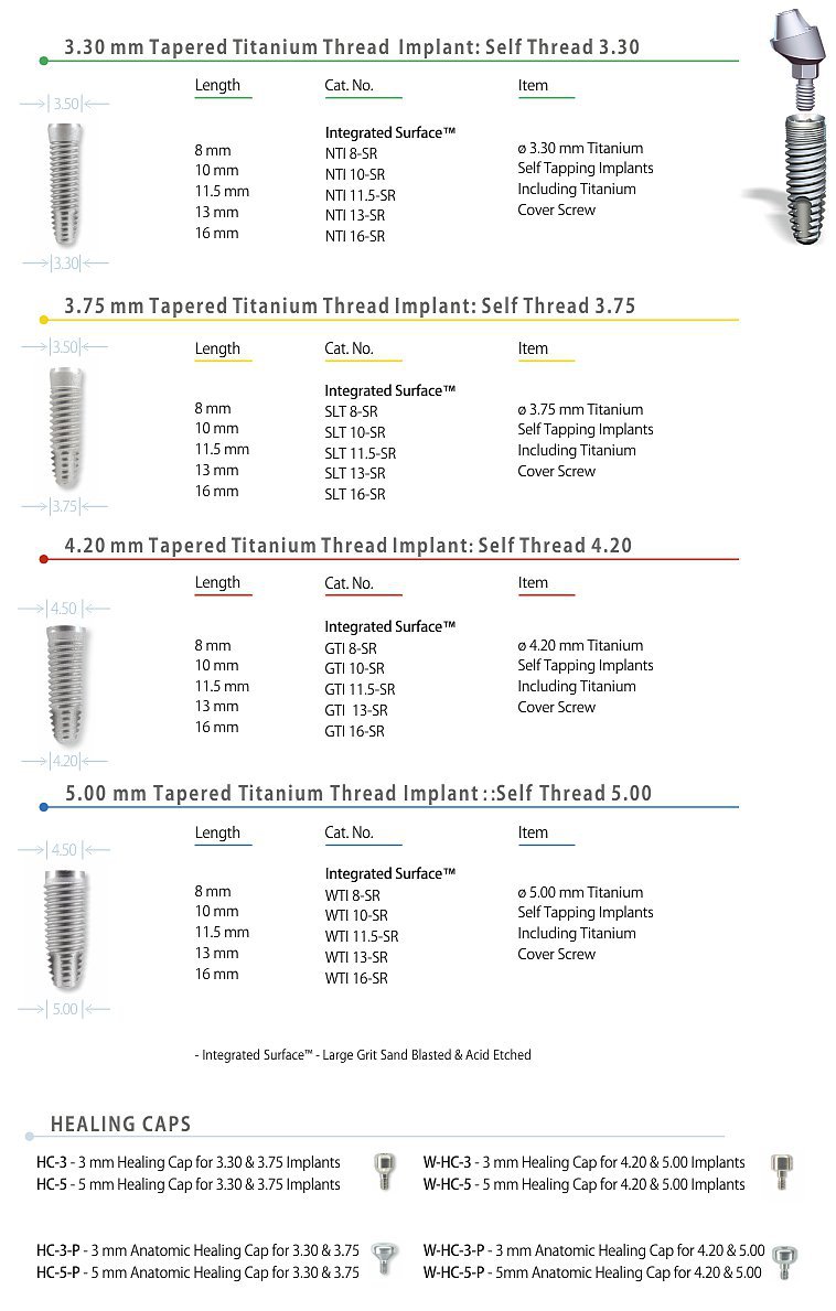 Hi-Tec Implants Tapered Self Thread Dental Implant | SpotImplant