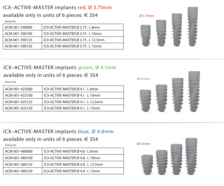 Medentis Medical ICX Active Master Dental Implant | SpotImplant