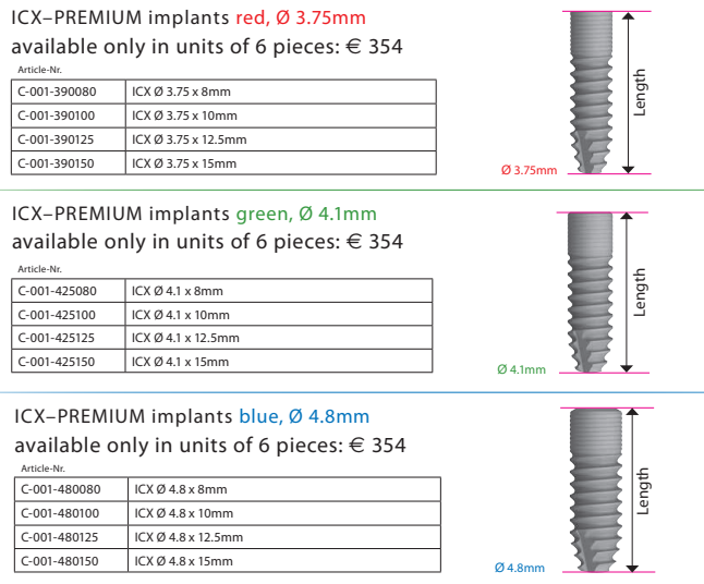 Medentis Medical Icx Templant Premium Implante Dental Spotimplant