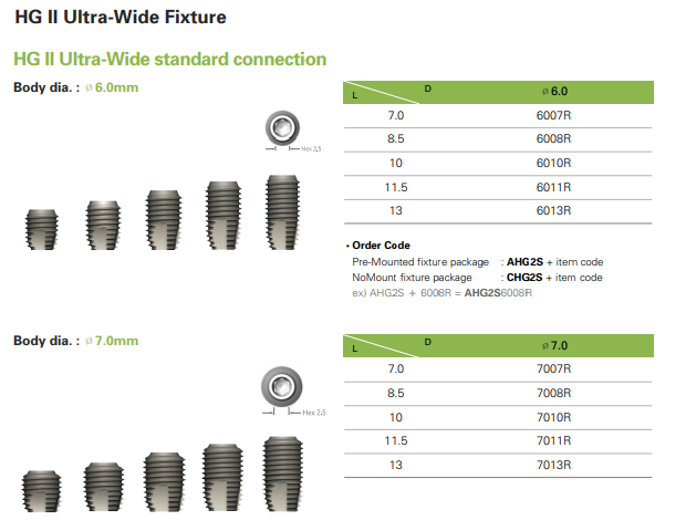 Hiossen HG II Ultra-Wide Dental Implant | SpotImplant