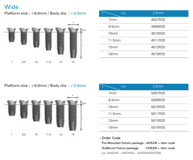 Hiossen HS II Wide Dental Implant | SpotImplant