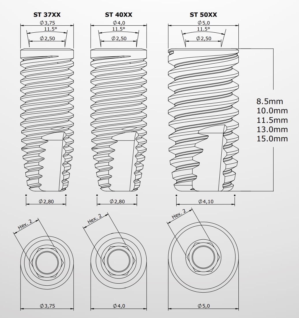 S.I.N Implant System (SIN) Tryon ST Implante dental | SpotImplant