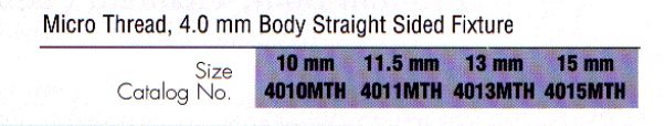 IMTEC Body Straight Sided Fixture, micro thread (4.0/4.0) Dental ...