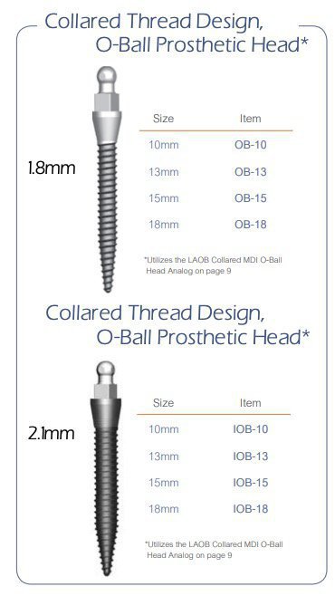 IMTEC Sendax MDI Collared (O-Ball Head) Implante dental | SpotImplant