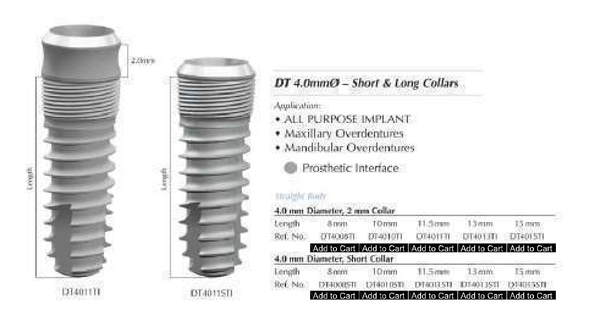 Intra-Lock System International Standard Platform Straight Body Implant ...