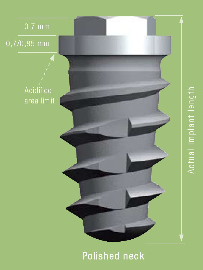 Leader Italia Tapered Implus External Hex Wide Thread (dome) Dental ...