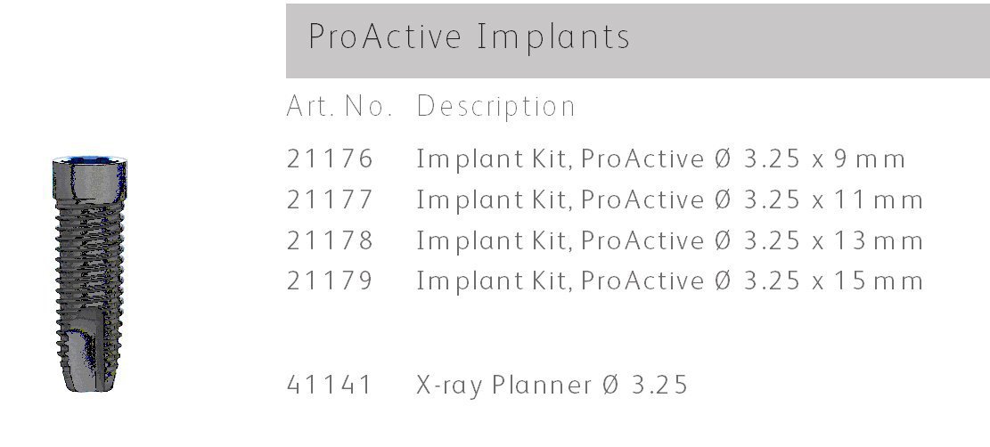 Neoss ProActive Straight Narrow Dental Implant | SpotImplant