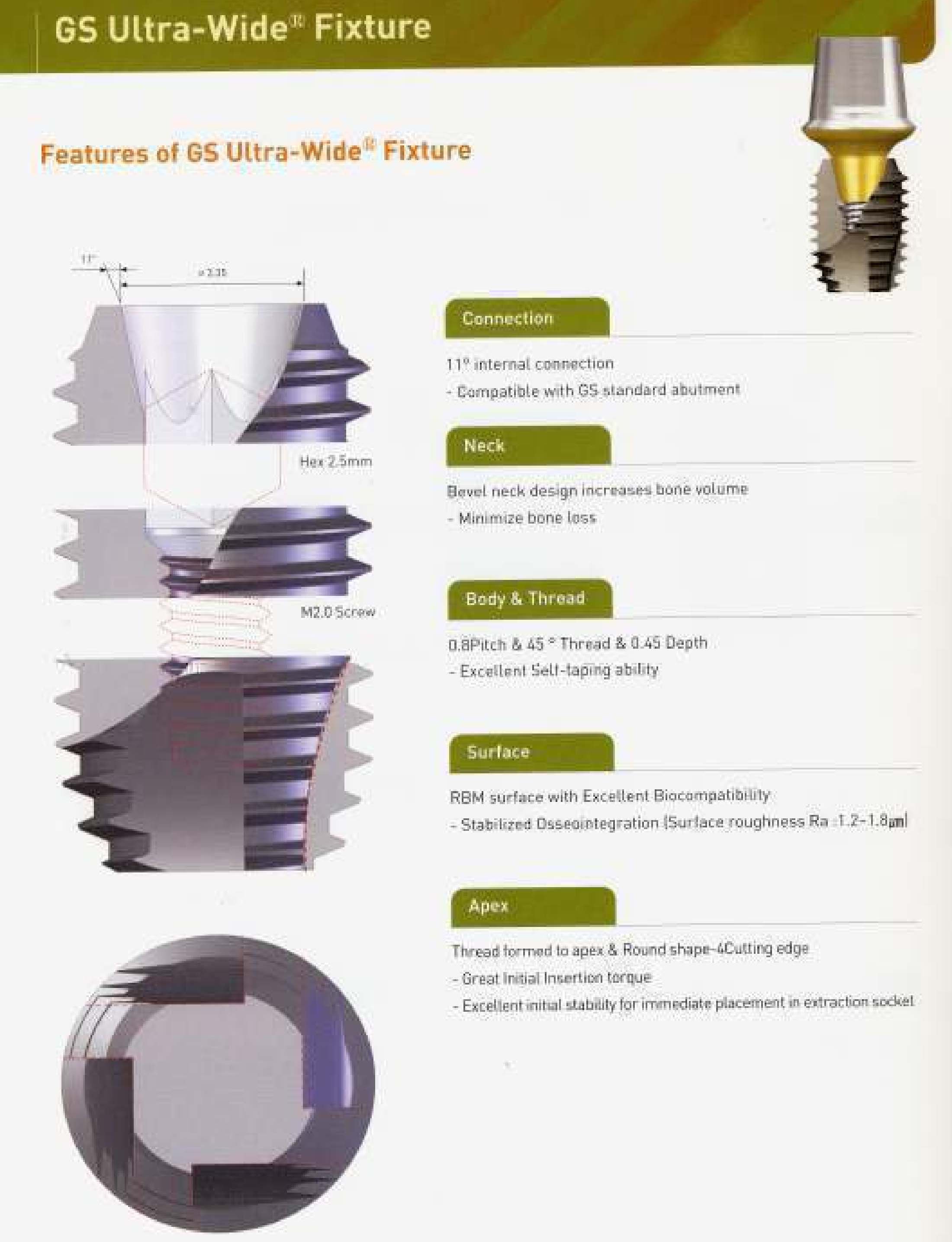 Osstem Implant Company GS Ultra-Wide Dental Implant | SpotImplant