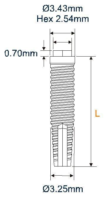 Southern Implants External Hex Cylindrical Implant dentaire | SpotImplant